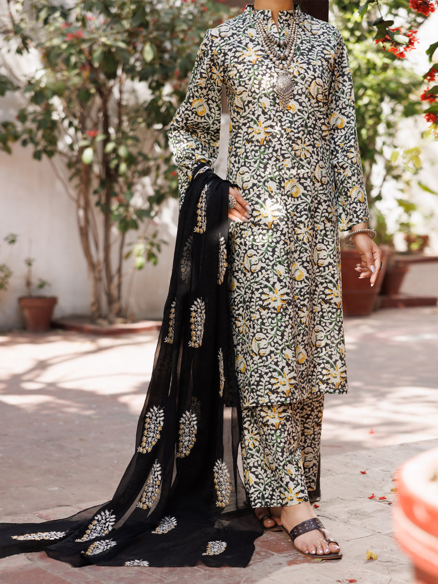 IVORY LAWN 3PC STITCHED | ALP-3PS-2148/S FB-2148A – J. Junaid Jamshed CA